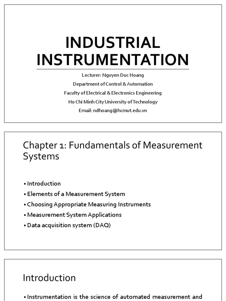 Industrial Instrumentation | PDF | Technology & Engineering