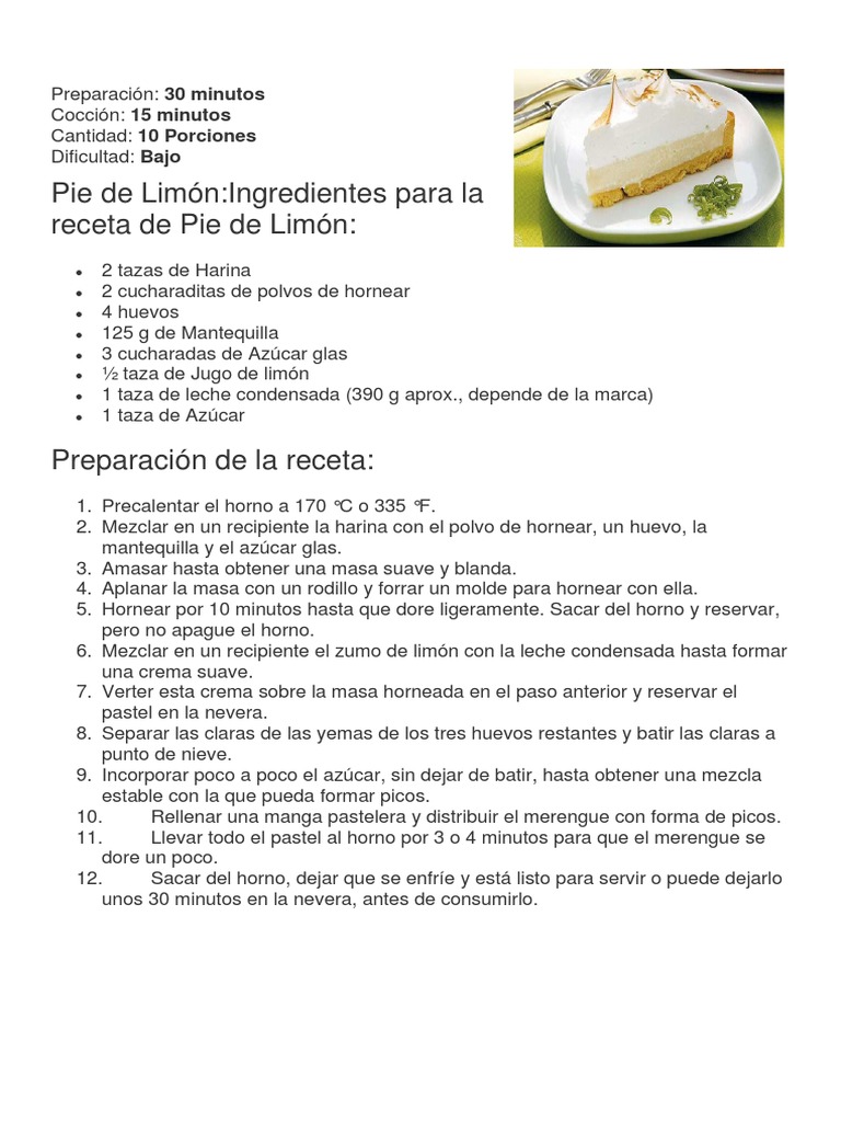 Pay de Limon | PDF