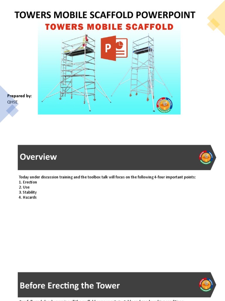 TOWERS MOBILE SCAFFOLD POWERPOINT | PDF