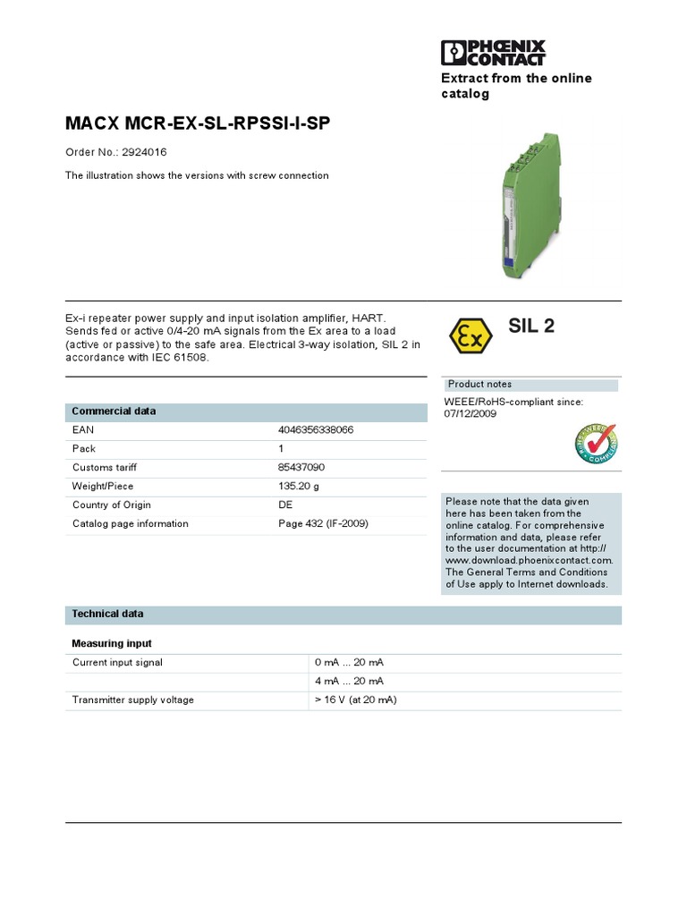 Phoenix Barrier | PDF | Power Supply | Electricity
