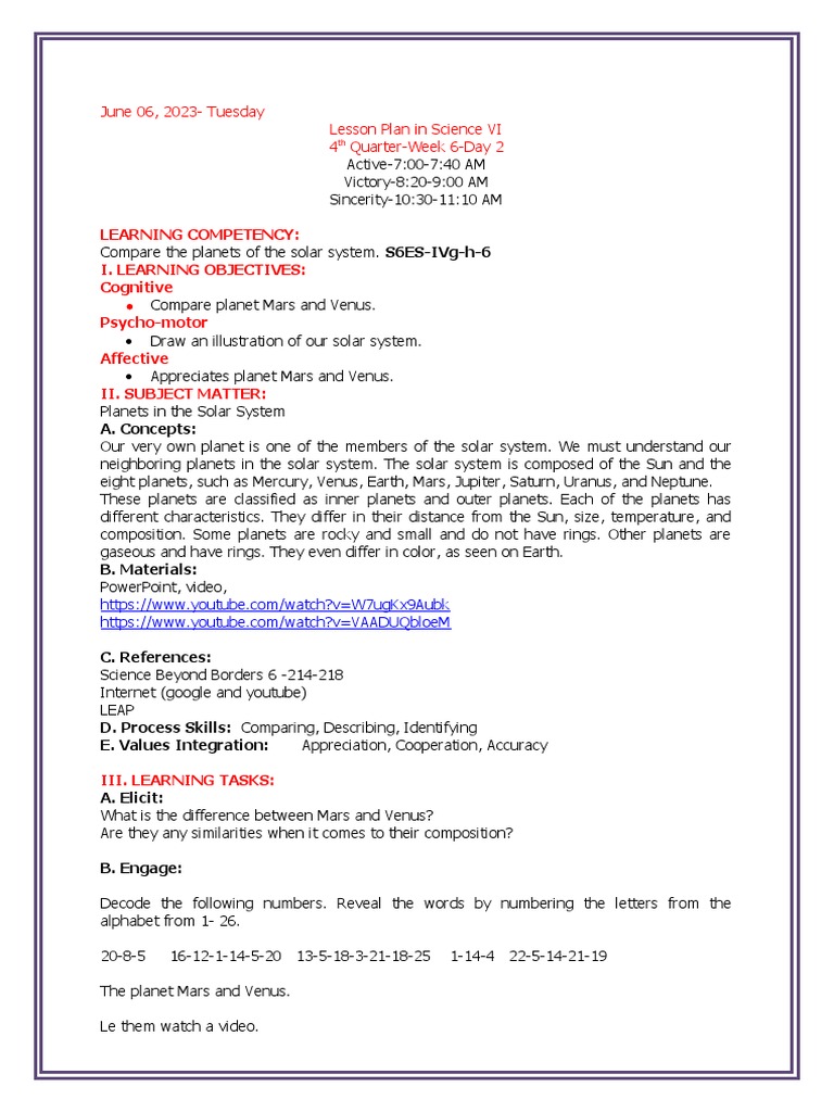 4TH Q Science W6 D2 | PDF