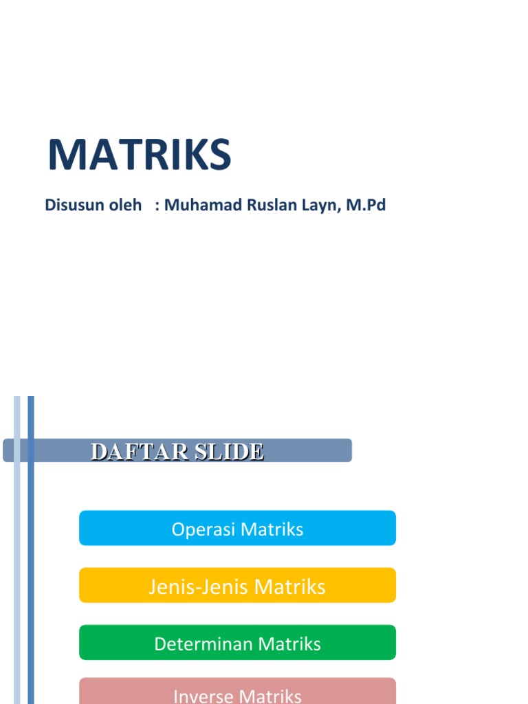Matriks | PDF