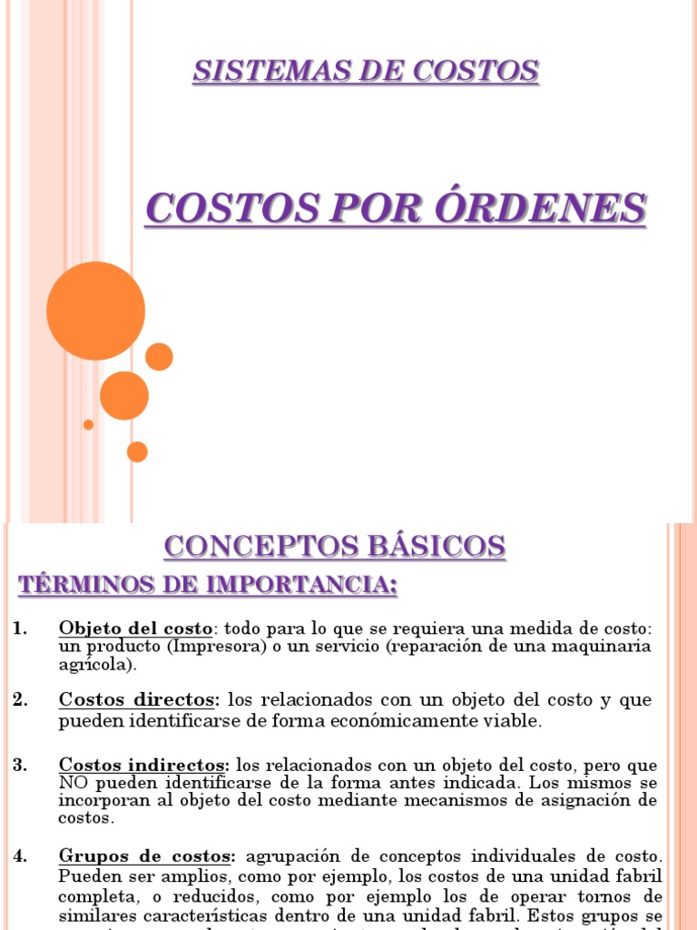 1-Sistema de Costos y Costos Por Rdenes 2.019 | PDF | Costo | Business