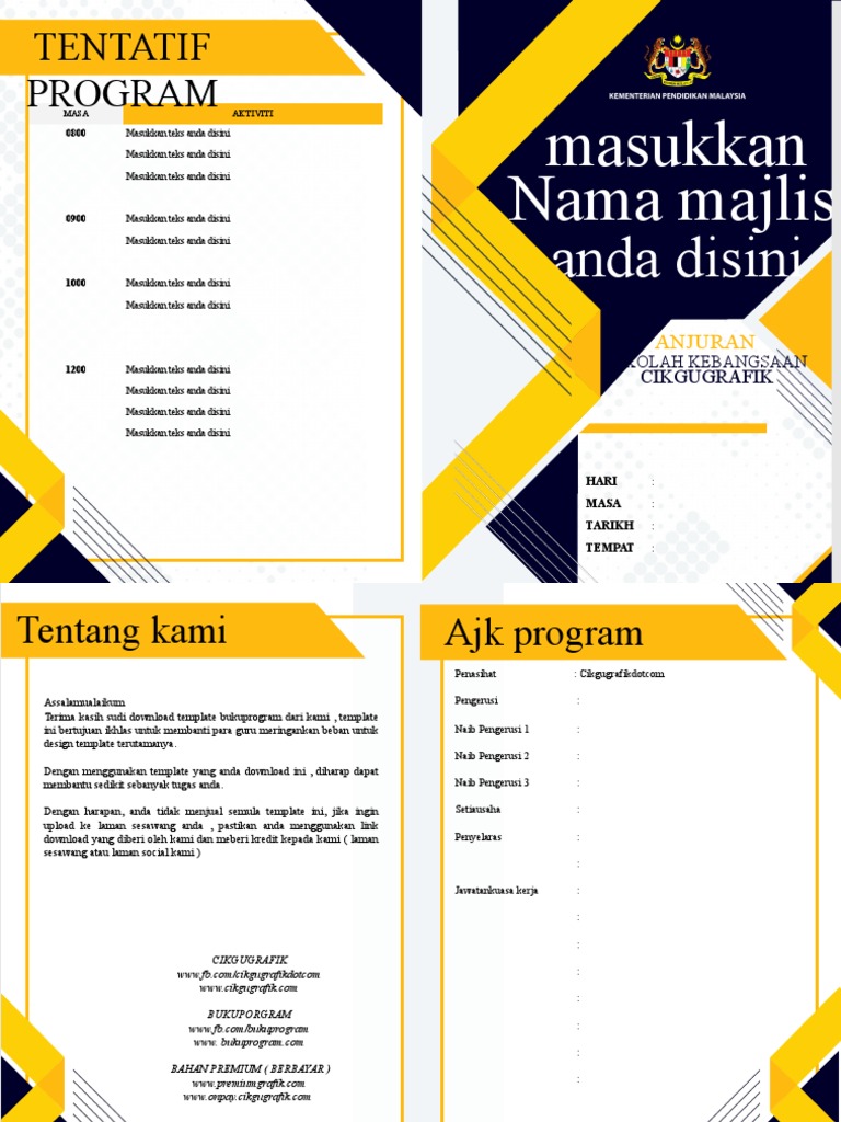 Template Buku Program (CG) | PDF