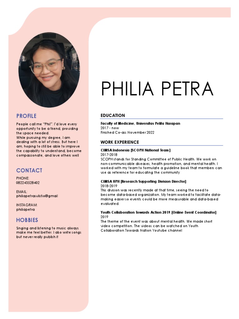 CV Philia Petra | PDF