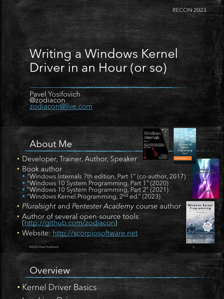 Writing A Kernel Driver in An Hour | PDF