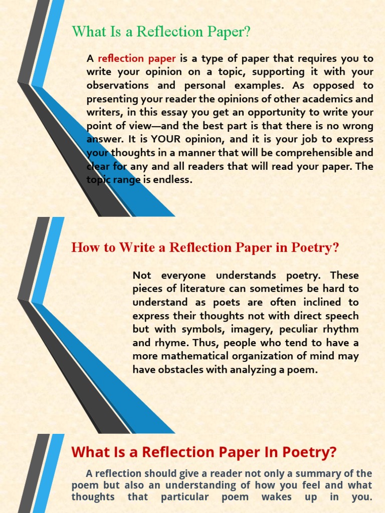 Writing a Reflective Poetry Paper | PDF | Poetry | Thought