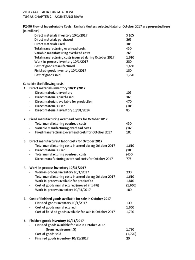 Tugas Chapter 2 | Download Free PDF | Cost | Inventory