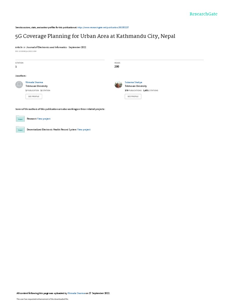 5G Coverage Planning For Urban-IRO-Journals-4 3 4 | PDF | Extremely ...