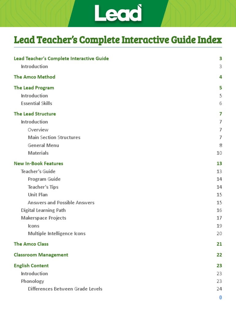 Lead Teacher's Complete Interactive Guide Ok | PDF | Educational ...
