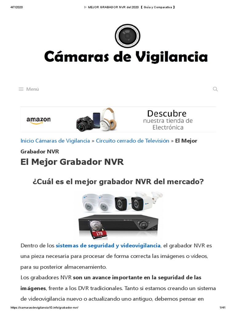 Guía de Grabadores NVR 2020 | PDF