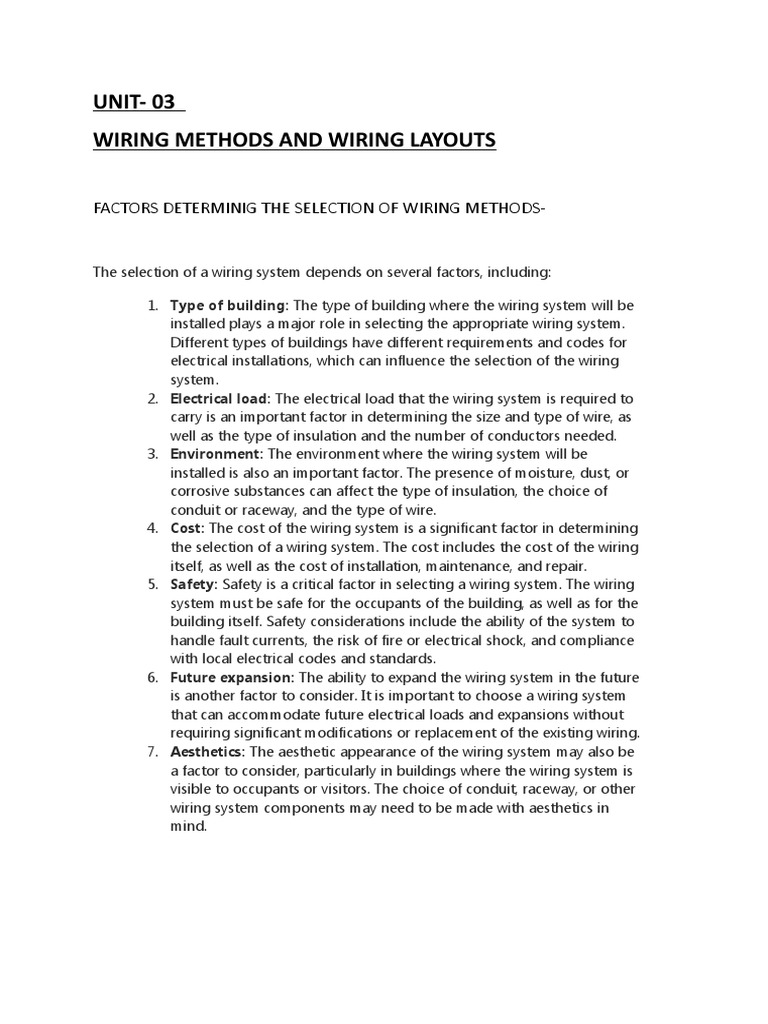 Building Electrification Unit 03 Pdf Electrical Wiring Electric Power