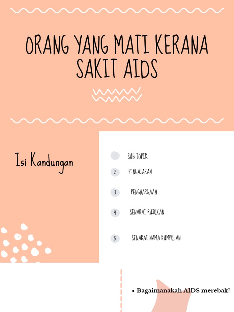 Orang Yang Mati Kerana Sakit Aids | PDF