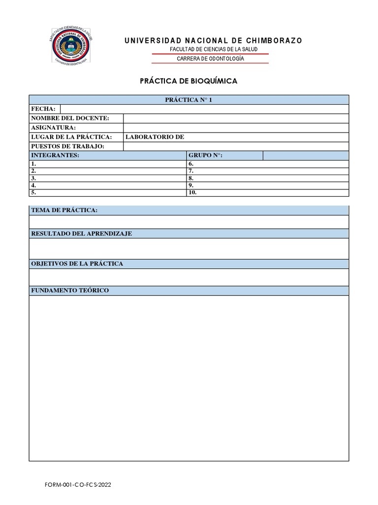Formato Informes de Laboratorio Imprimir | PDF