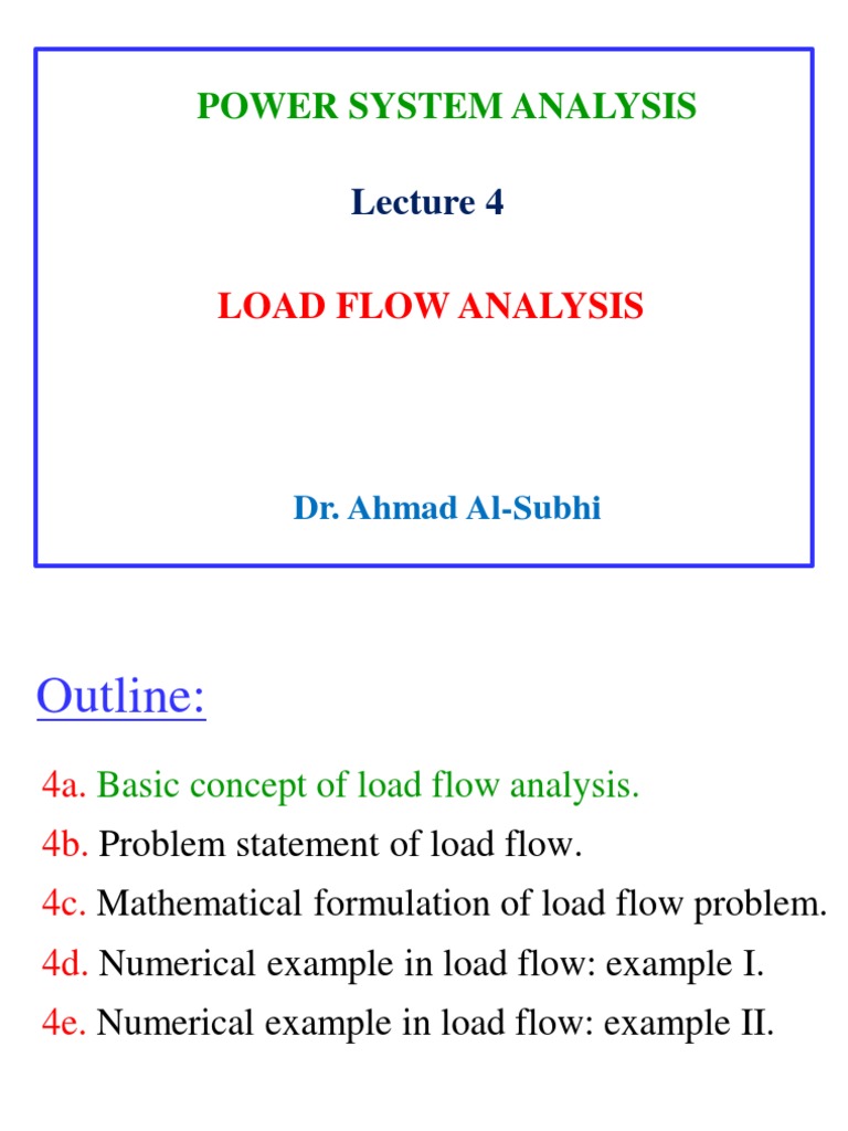 4 - Load Flow Analysis | PDF | Electronic Engineering | Metrology