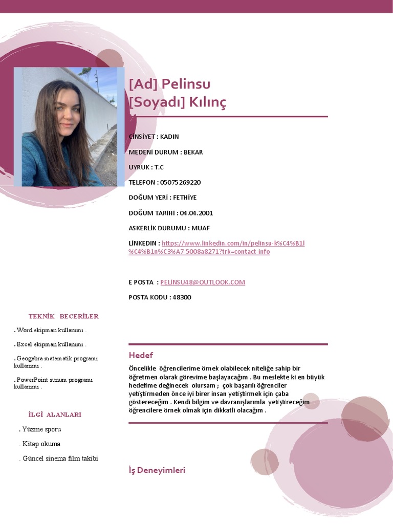 yeni-guncel-cv-ornekleri-indir-2021-yili 4 1 | PDF