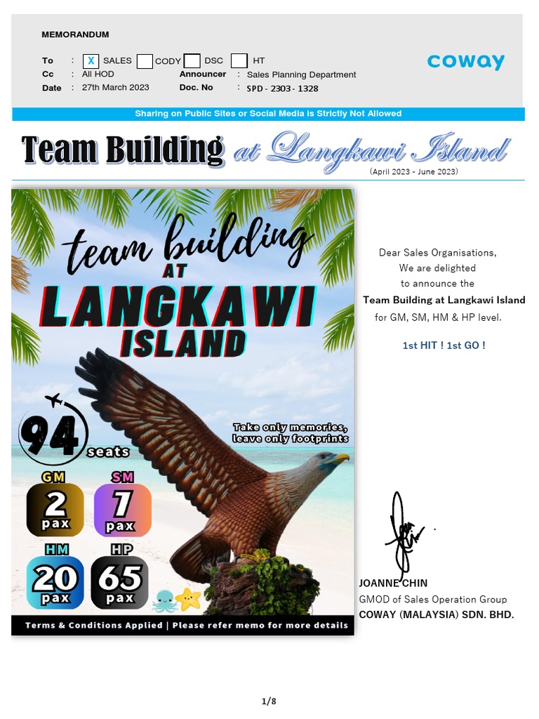 Team Building at Langkawi Island - Signed | PDF