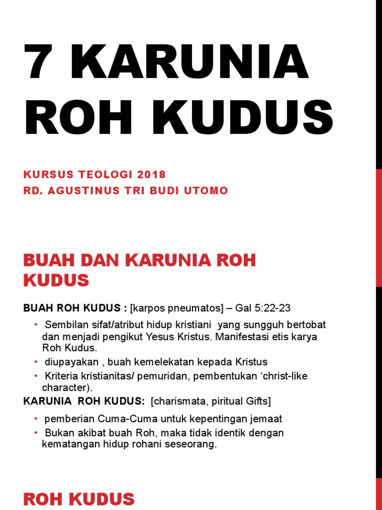 7 Karunia Roh Kudus | PDF