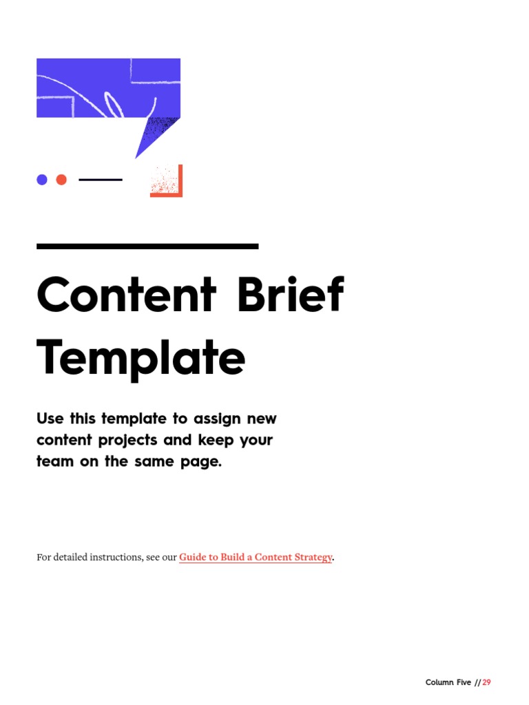 Column Five Content Brief Template | PDF