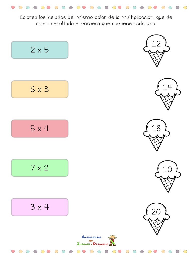 Fichas Repaso Verano Tablas Multiplicar | PDF