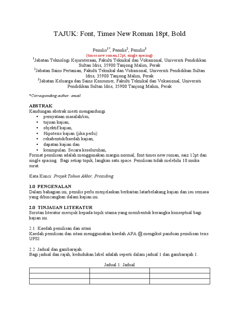 Format Paper for FYP | PDF