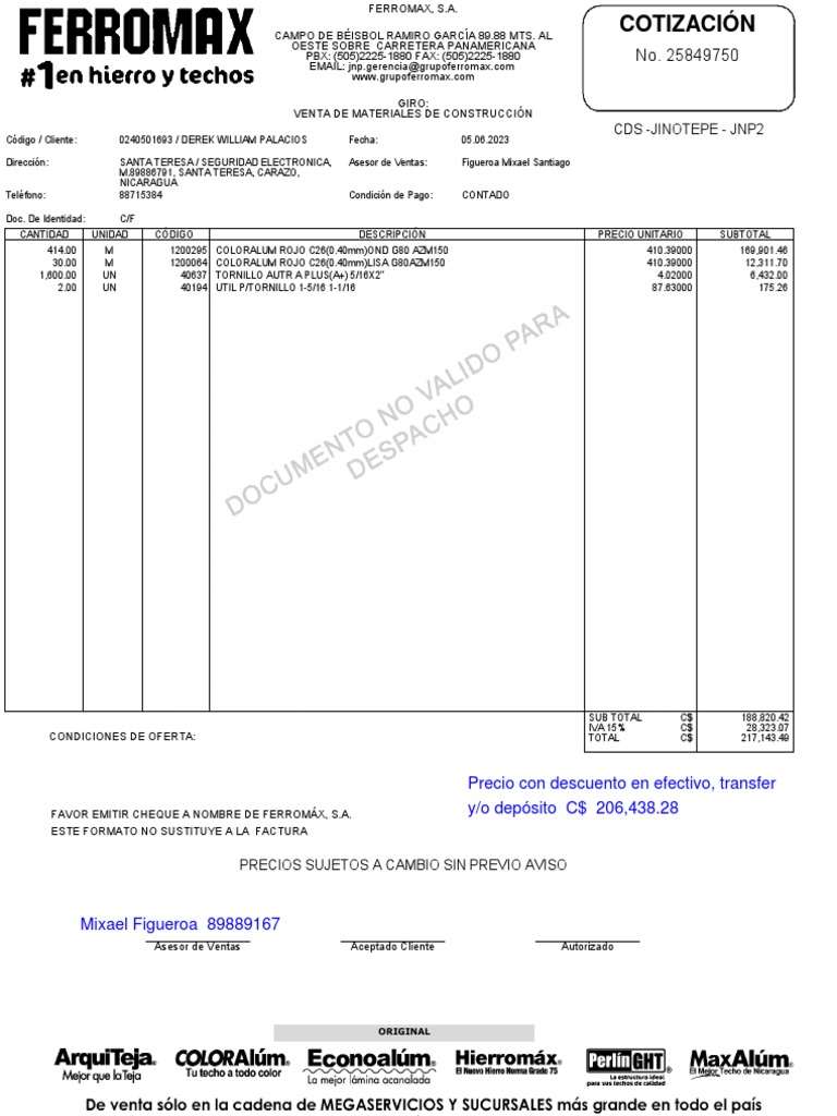 Derek Palacios Rojo | PDF | Industrias de servicio | Telecomunicaciones