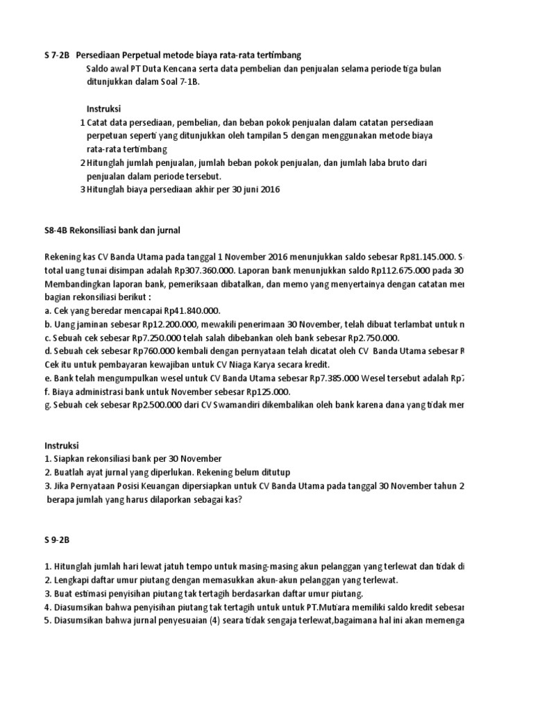 S 7-2B Persediaan Perpetual Metode Biaya Rata-Rata Tertimbang | PDF