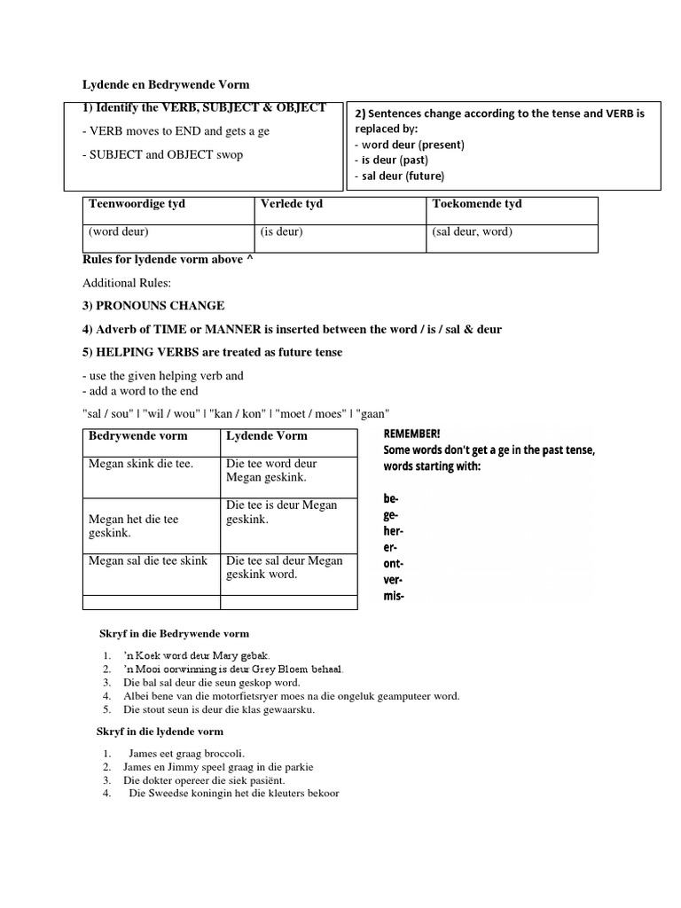 Lydende en Bedrywende Vorm.pdf grade 9 | PDF
