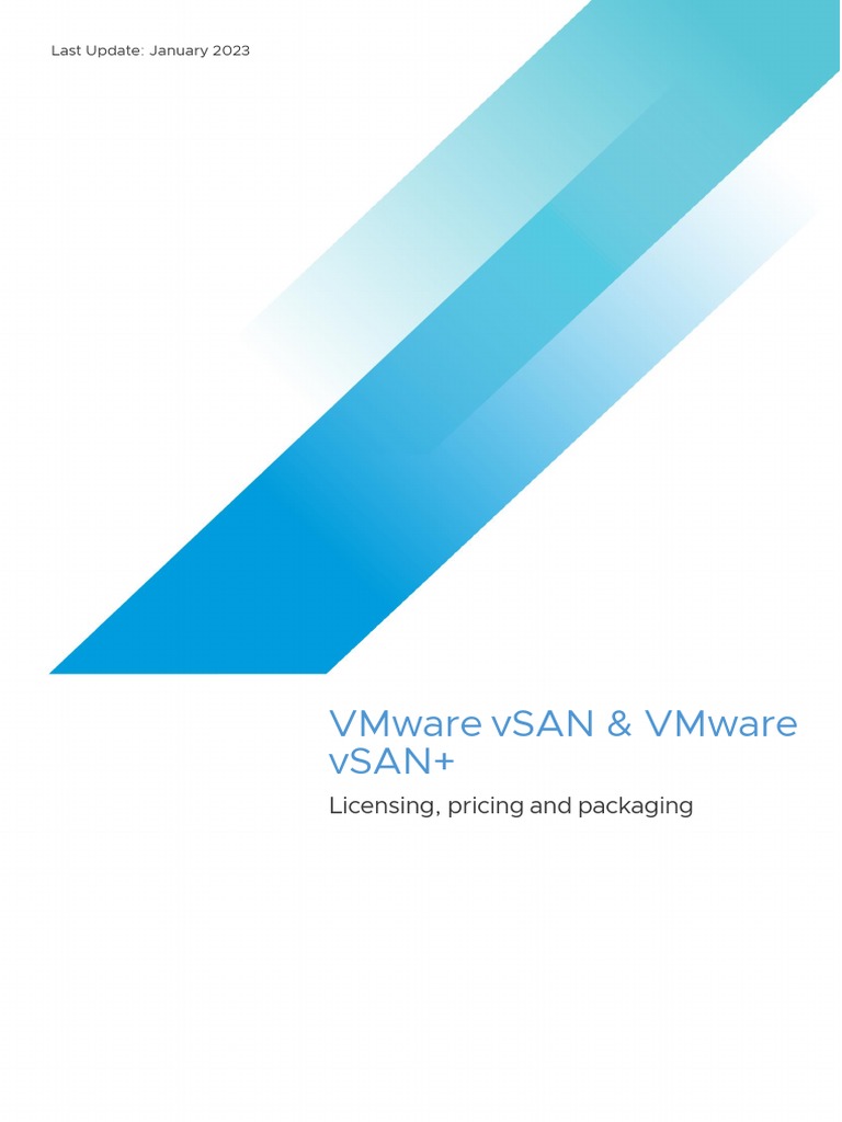 Vmware Vsan Licensing Guide | PDF | Cloud Computing | Desktop ...