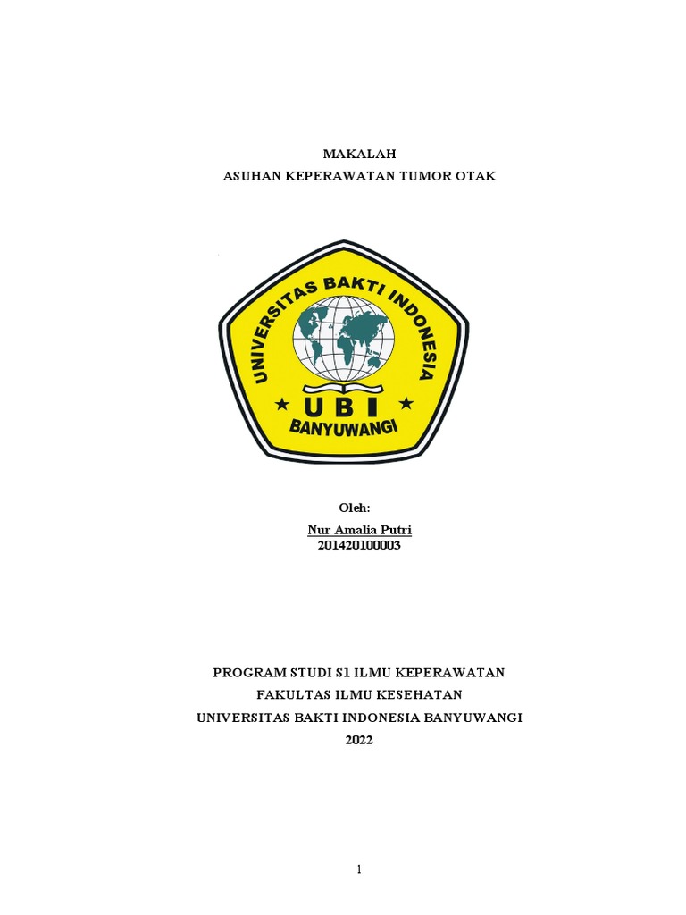 Askep Tumor Otak | PDF | Pengembangan Diri | Sains & Matematika