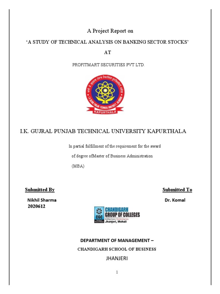 Nikhil Sharma 2020612 | PDF | Technical Analysis | Stocks