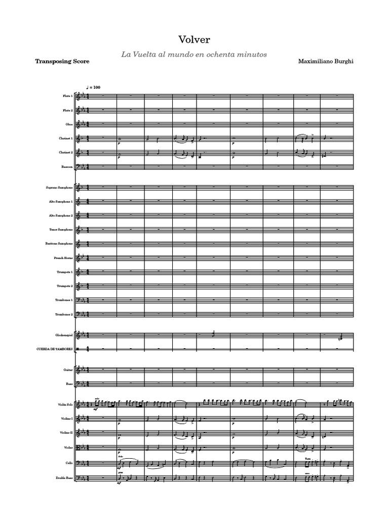 VOLVER SCORE | PDF