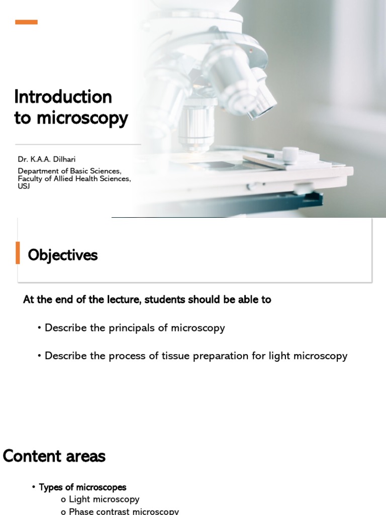 Microscopy Principles and Techniques | PDF | Microscope | Staining