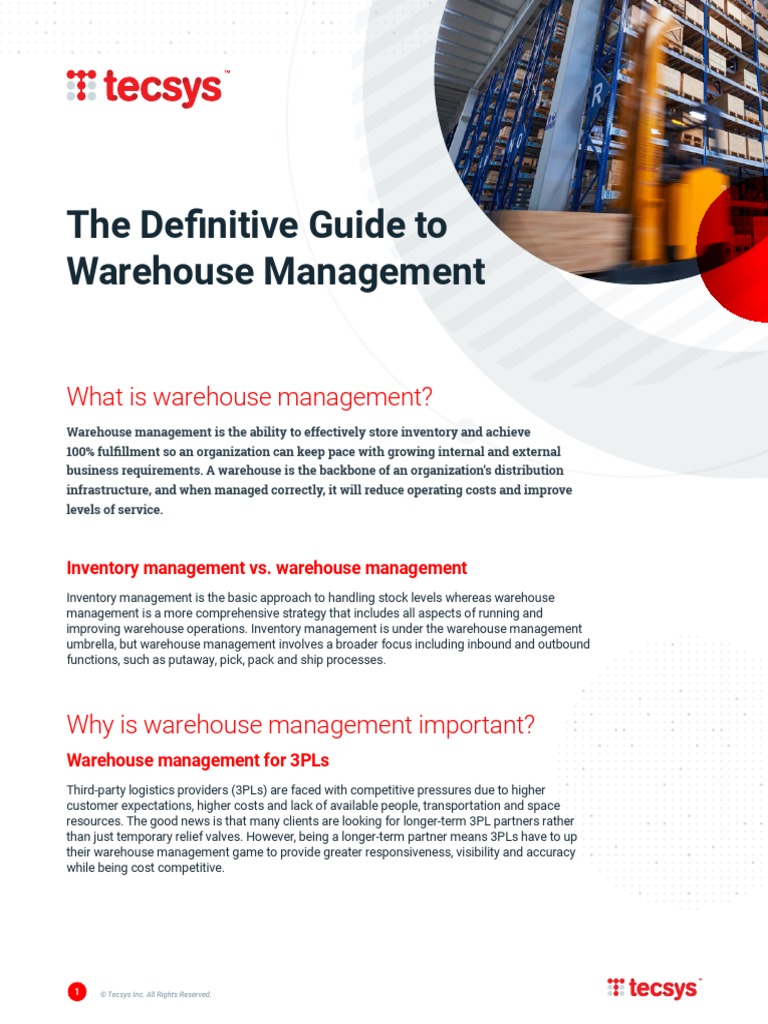 The Definitive Guide To Warehouse Management | PDF | Warehouse | Cloud Computing