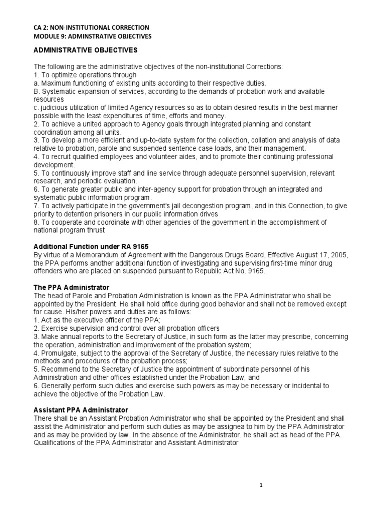 Non-Institutional Corrections Guide | PDF | Social Science | Law