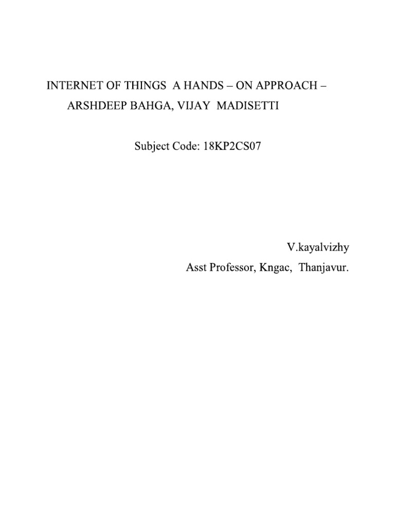 IOT Book | PDF