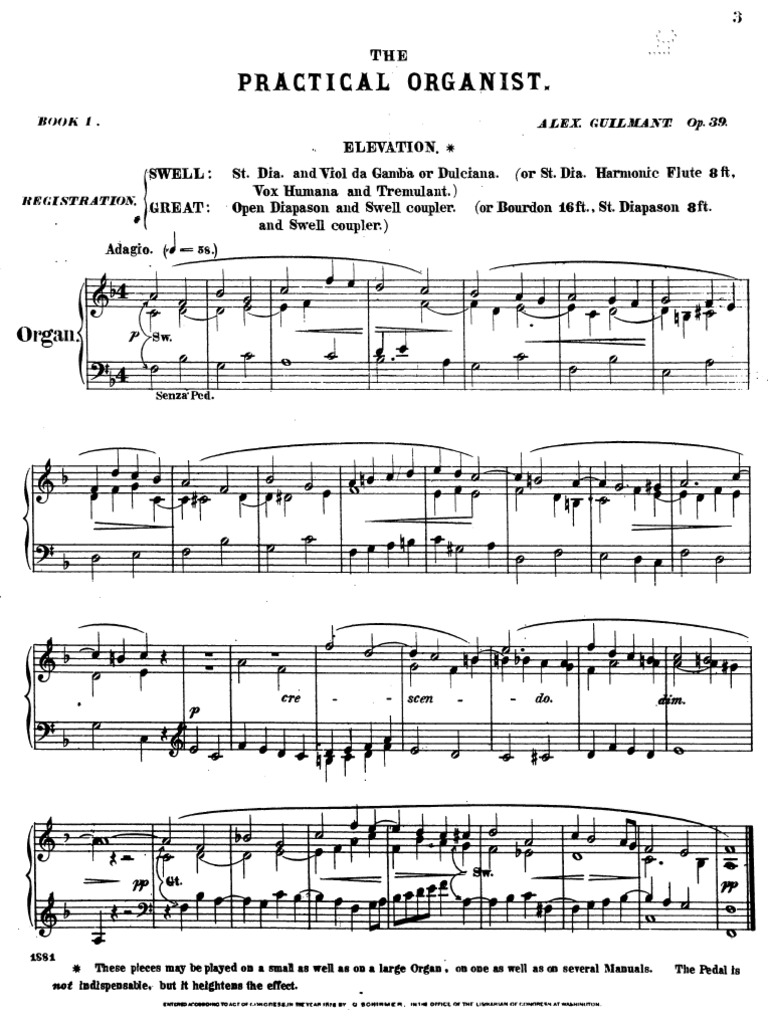 Guilmant-Practical - Organist - Vol1 - Op 39 | PDF