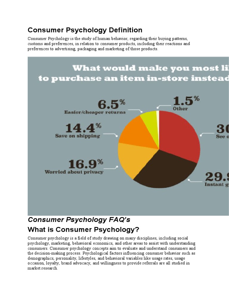 Consumer Psychology Insights | PDF | Consumer Behaviour | Marketing