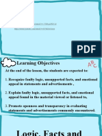 Faulty Logic, Unsupported Facts and Emotional Appeal: English 9 Third ...