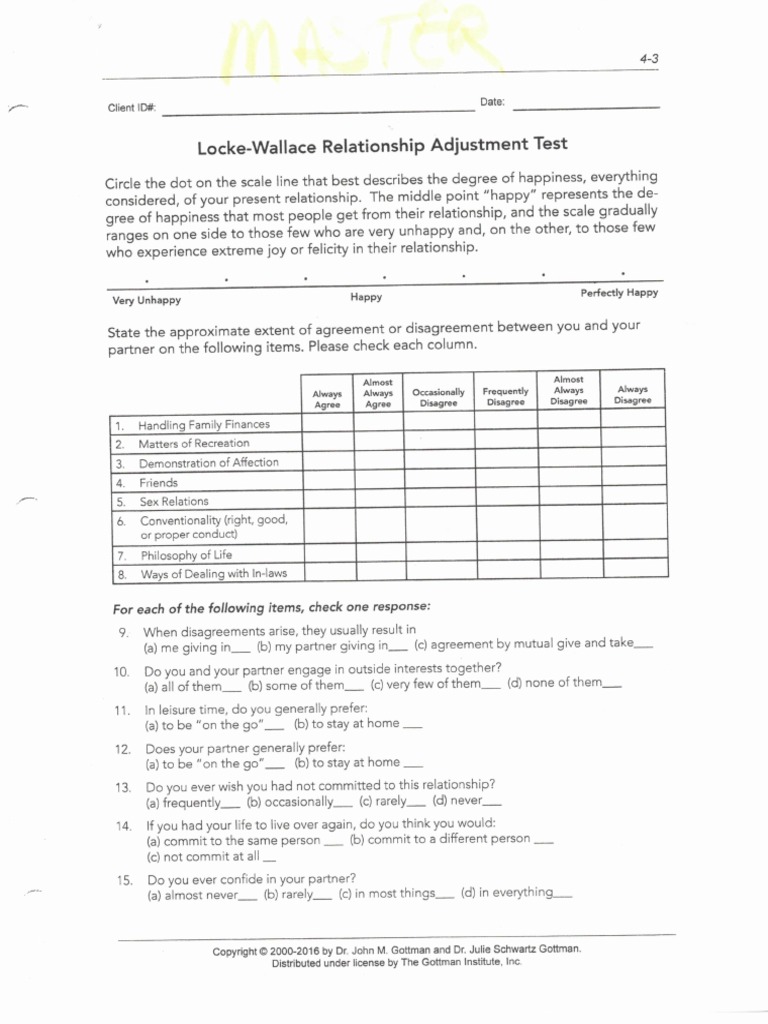Gottman Assessment | PDF
