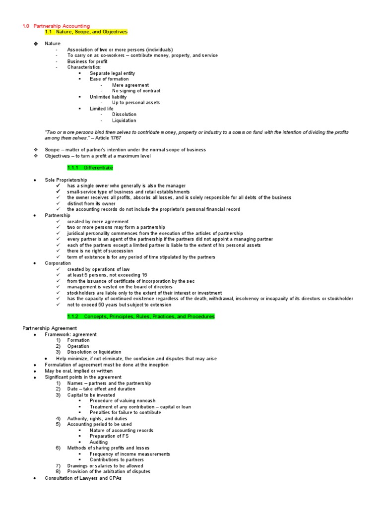 AFAR Notes | Download Free PDF | Partnership | Book Value