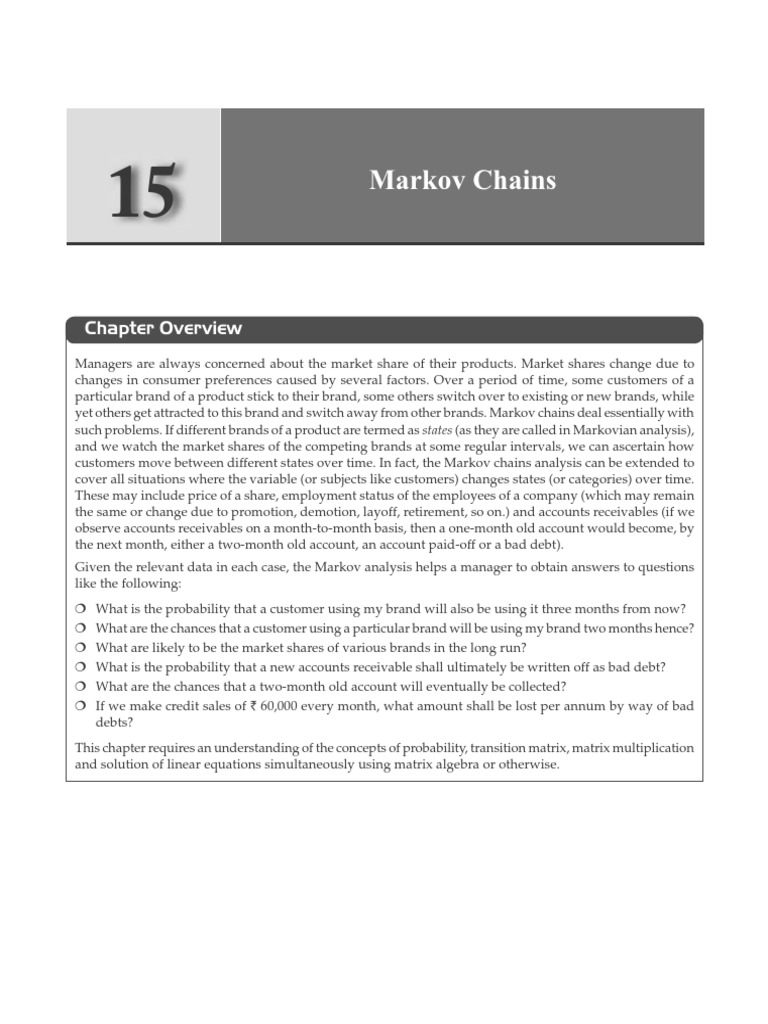 Markov Chains | PDF | Markov Chain | Brand Markov Chains | PDF | Markov Chain | Brand