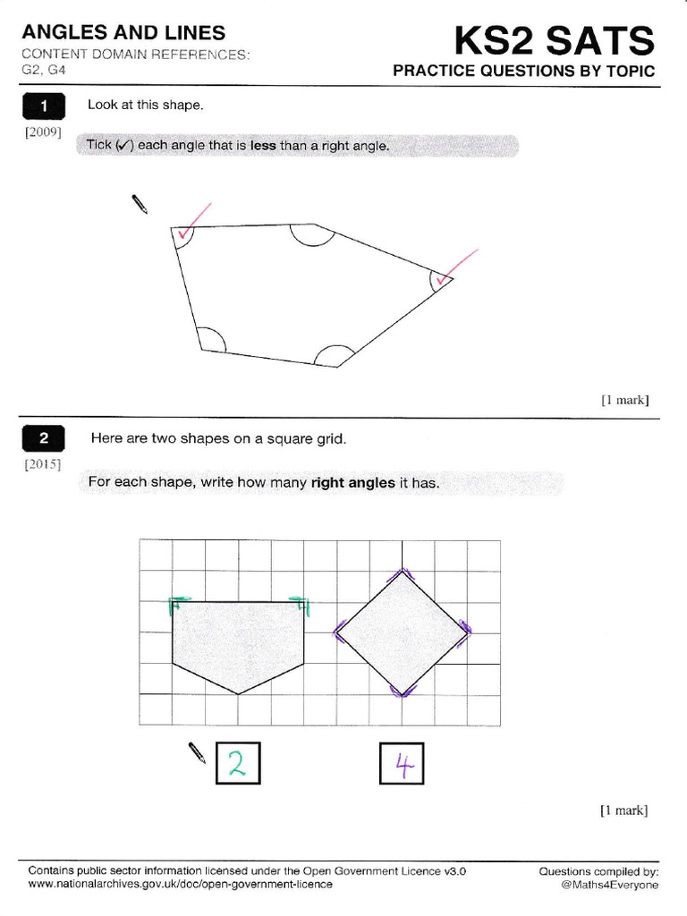 Angles and Lines Solutions | PDF