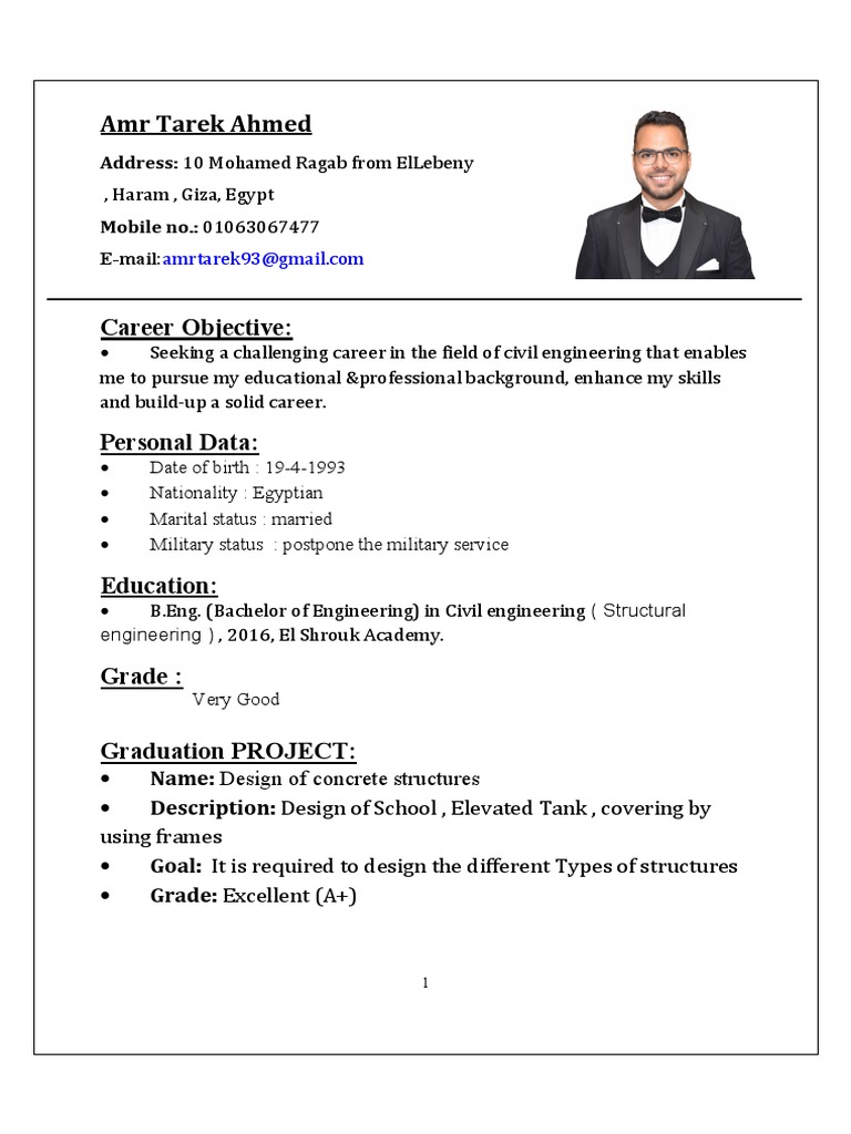 Amr Tarek CV | PDF