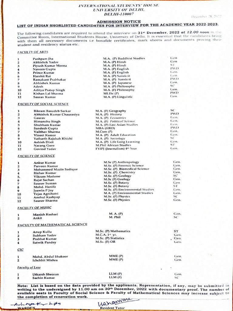 Shortlisted_Candidates_list_for_Interview | PDF