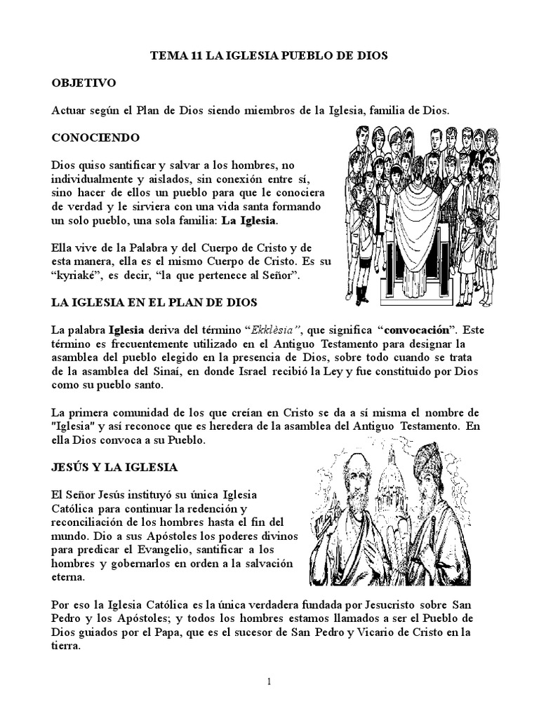 Confirma I, 11 LA IGLESIA PUEBLO DE DIOS | PDF | Iglesia Católica | Sacerdote