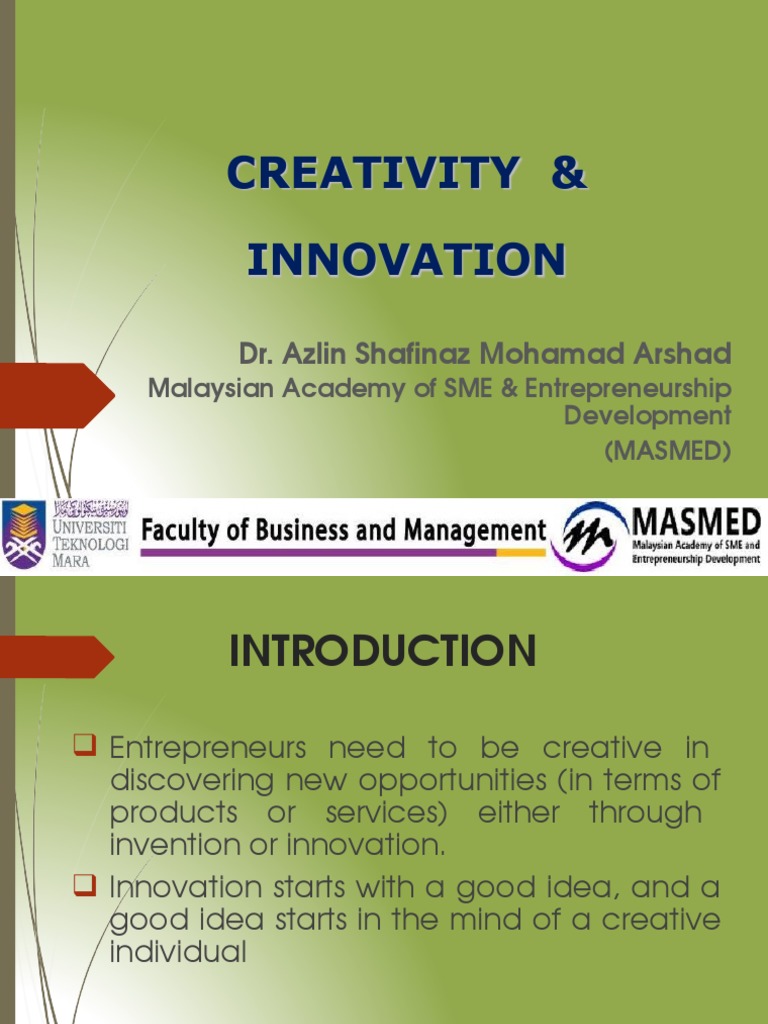 Ent300 3 Creativity Innovative | PDF | Creativity | Idea
