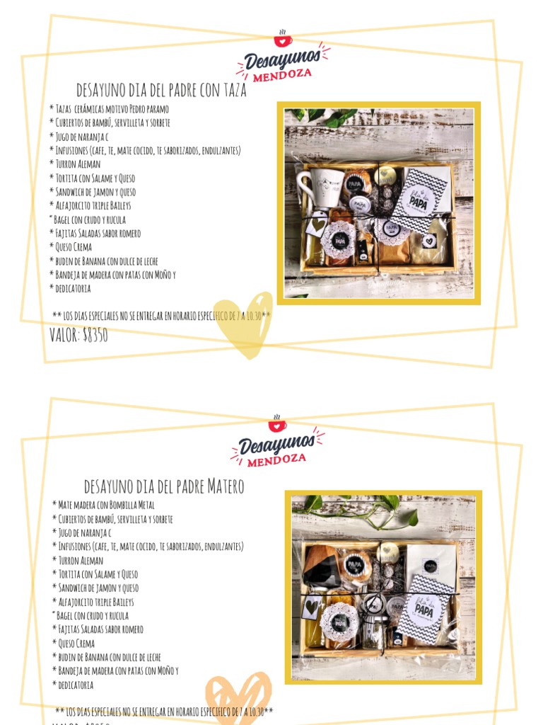 Folleto Dia Del Padre Completo Pdf Queso Cocina