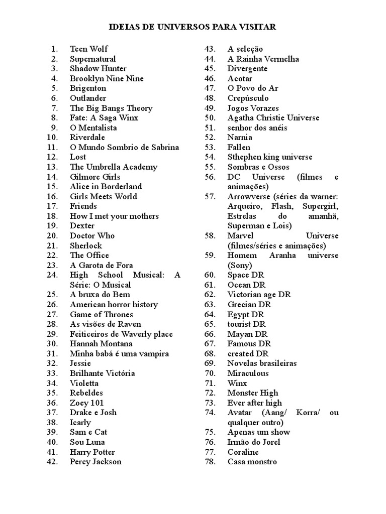 Lista de Realidades | PDF