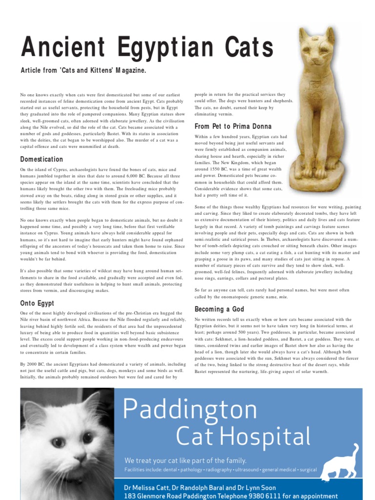 Ancient Egyptian Cats | PDF | Cats | Ancient Egypt